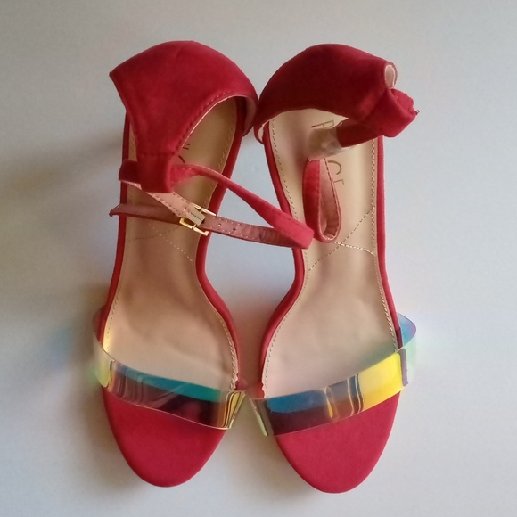 Rouge Helium | Shoes | New Rouge Red Ankle Strap Stiletto Sandals ...
